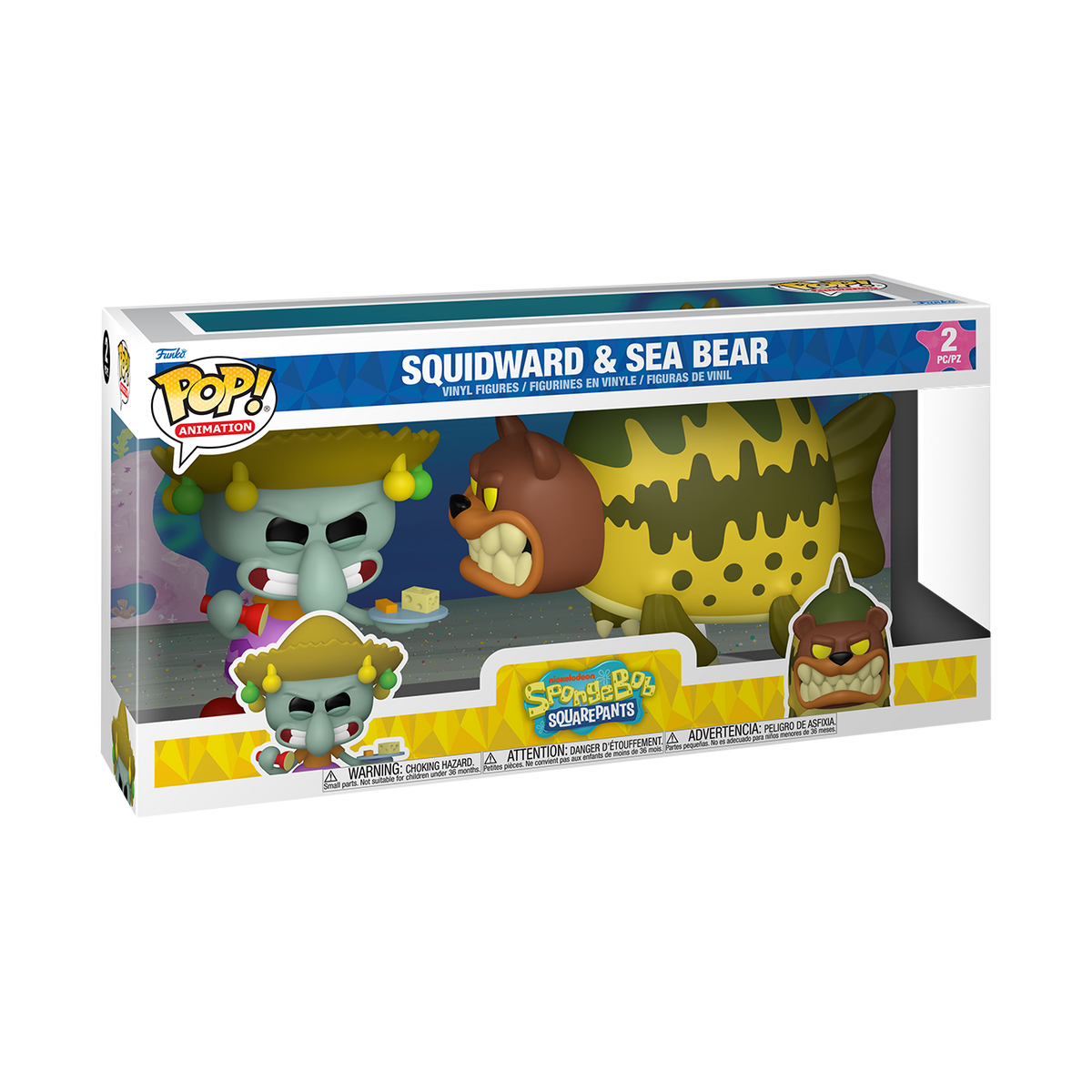 Funko Pop! Animation: Spongebob Squarepants: Squidward and Sea Bear (2 ...